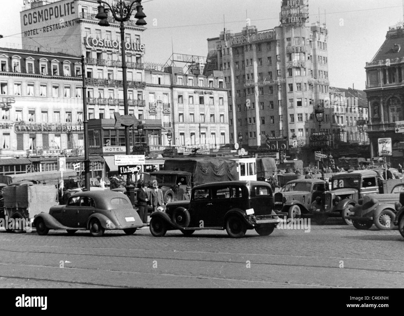 Second World War: Western Front. Belgium under German occupation, 1940 ...