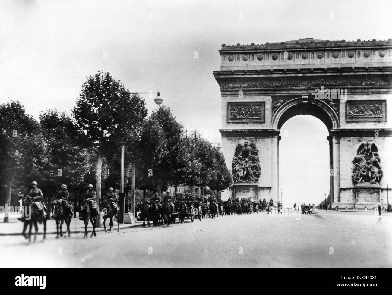 Second World War: German troops marching into Paris, 14.06.1940 Stock ...