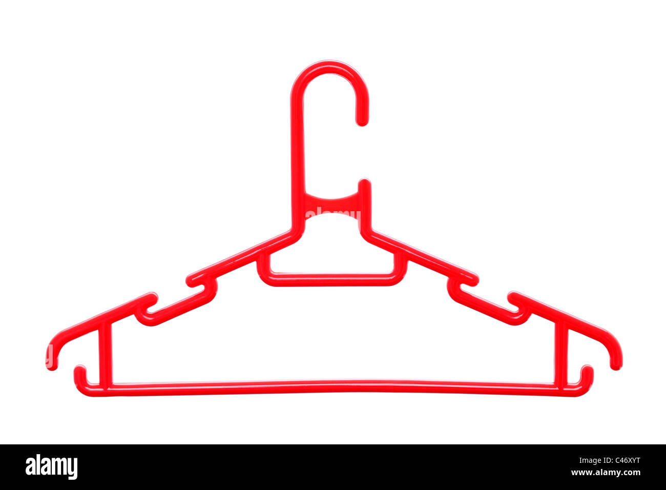 Plastic hanger isolated on white background Stock Photo - Alamy