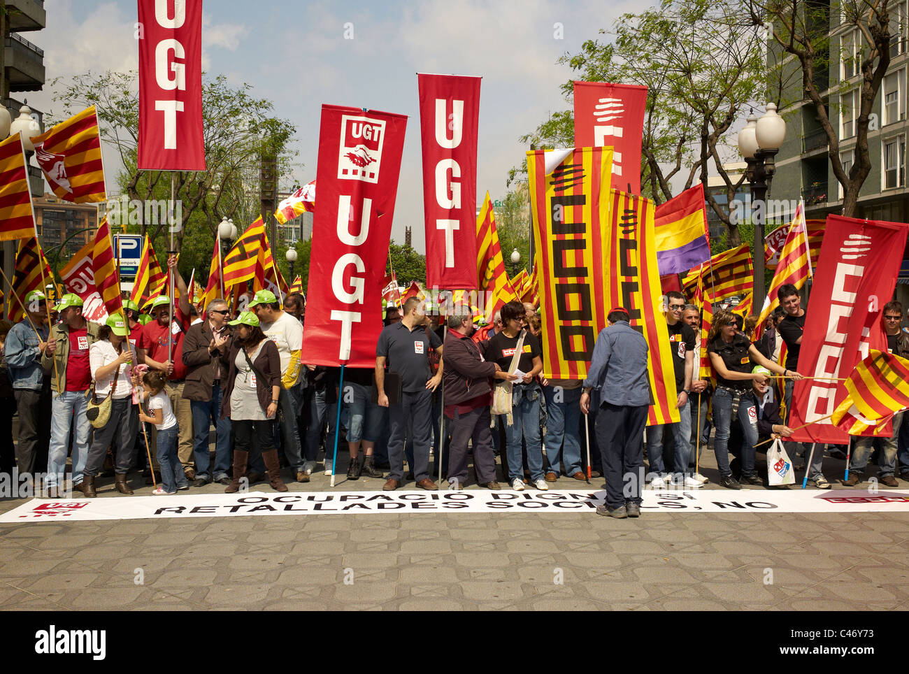 Day of The Workers, 1st of May, Spain Stock Photo - Alamy