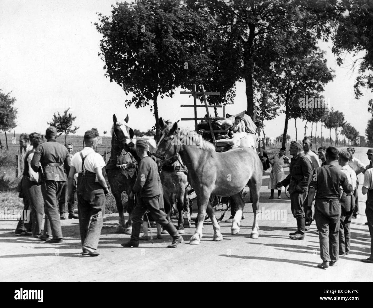 Second World War: Western Front. Paris under German occupation, 1940 ...