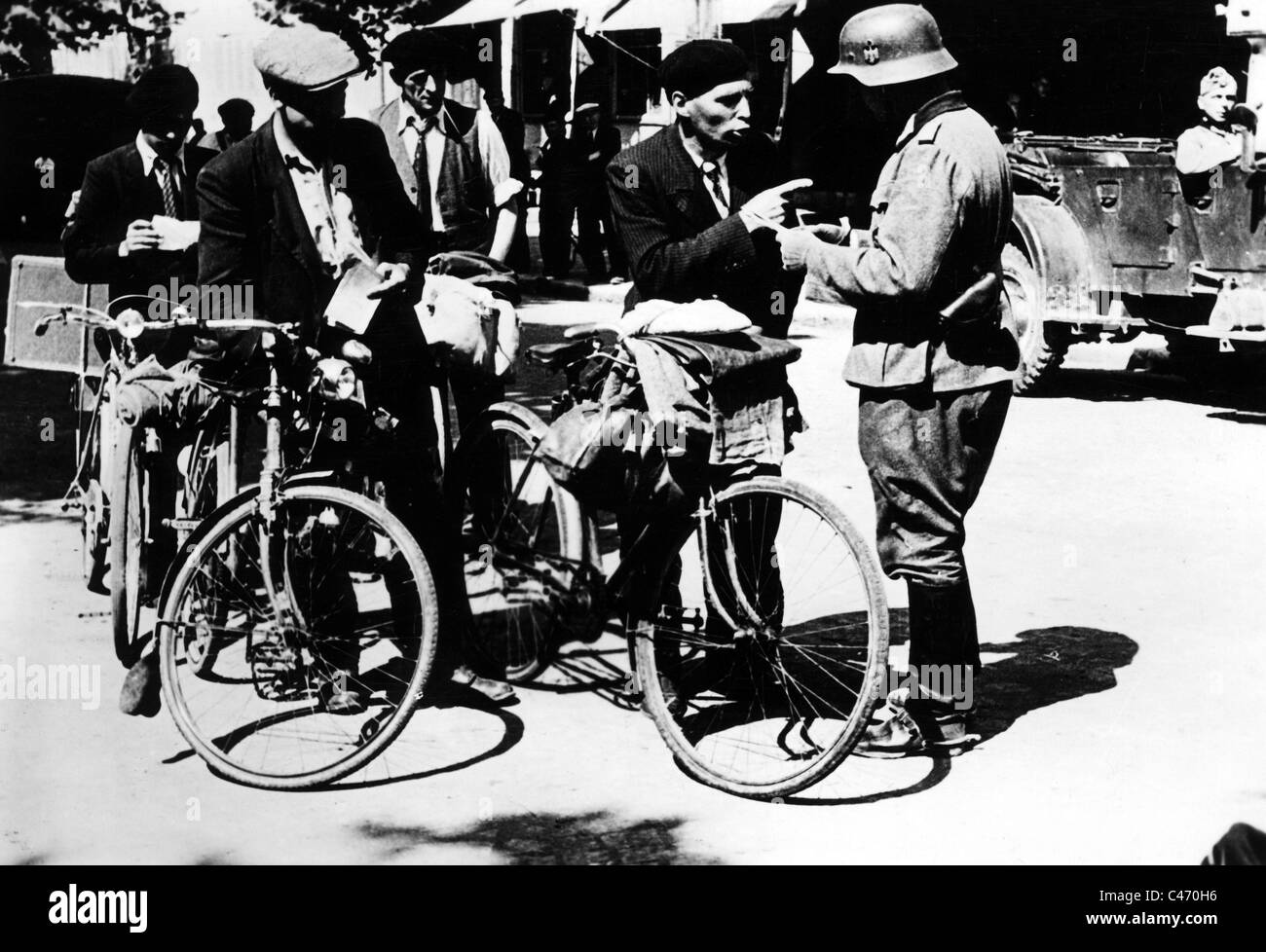 Second World War: Western Front. Demarcation line between North- and ...