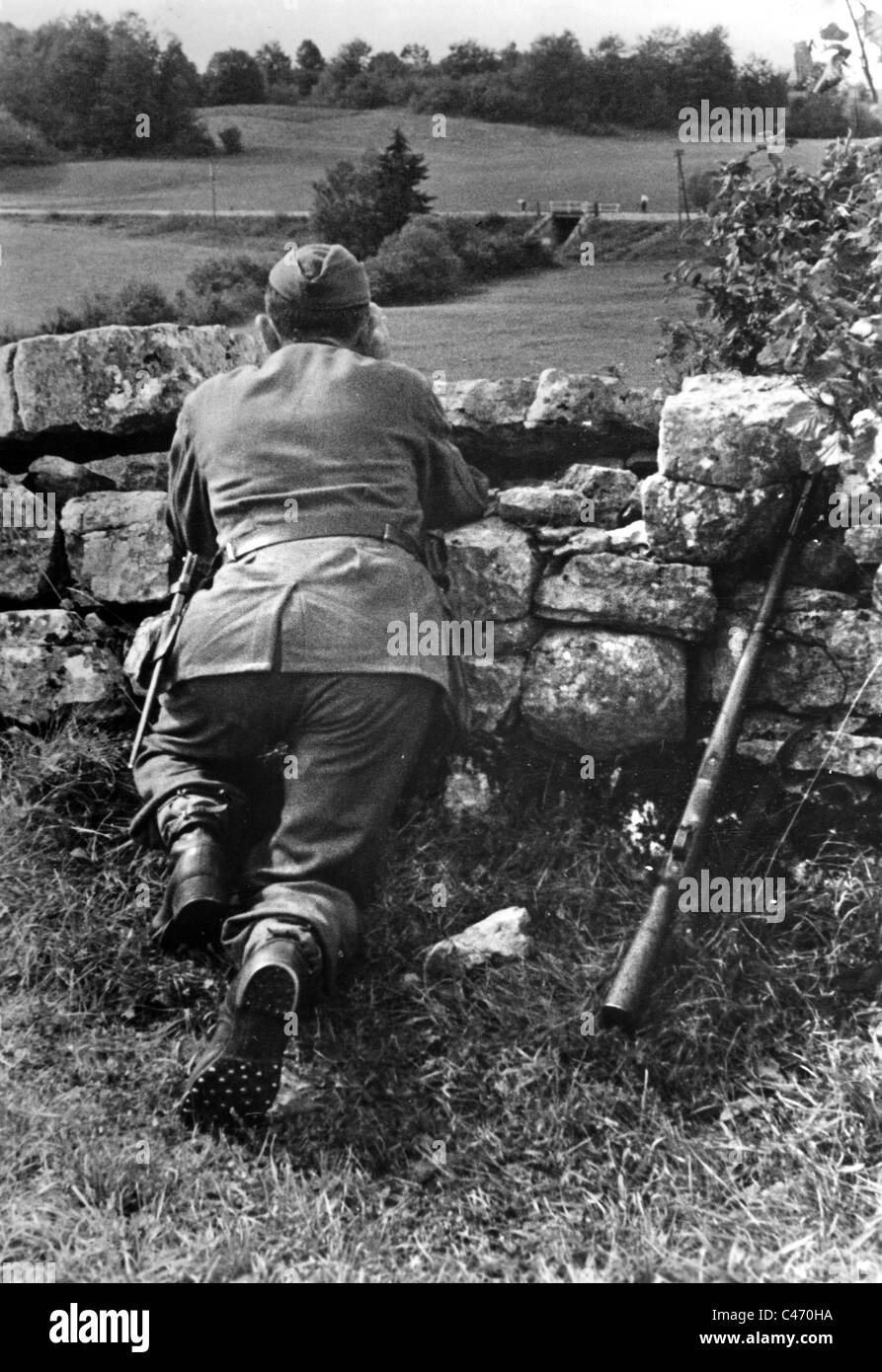 Second World War: Western Front. Demarcation line between North- and ...