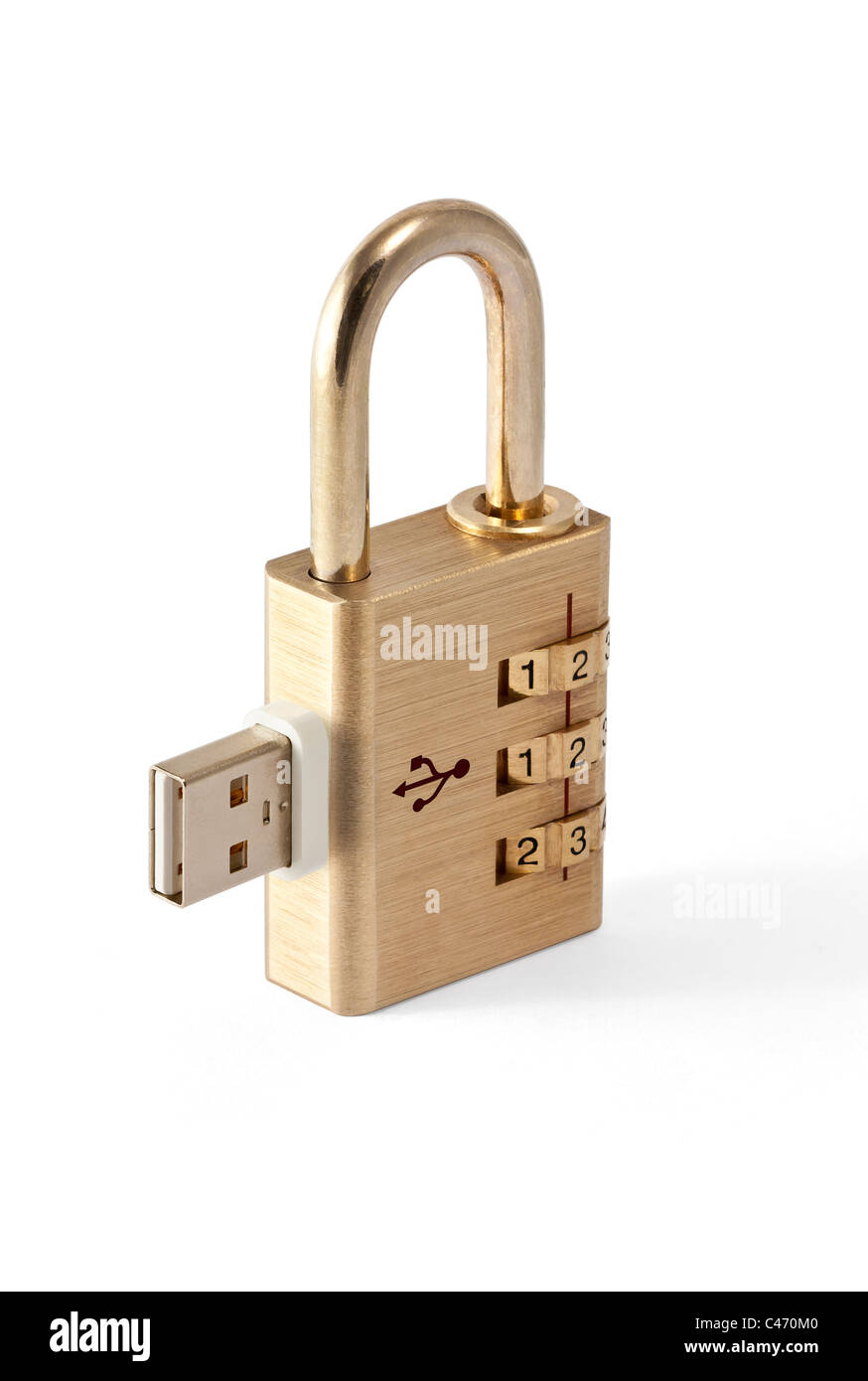 A Combination lock with encrypted data inside, accessed through USB ...