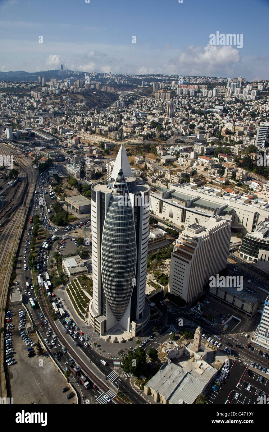 Aerial photograph of downtown Haifa Stock Photo - Alamy