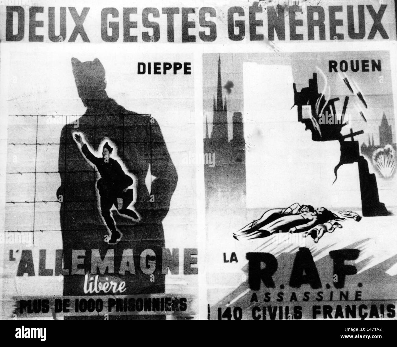 Second World War: Western Front. Allied air raids on France, 1941-1944 ...