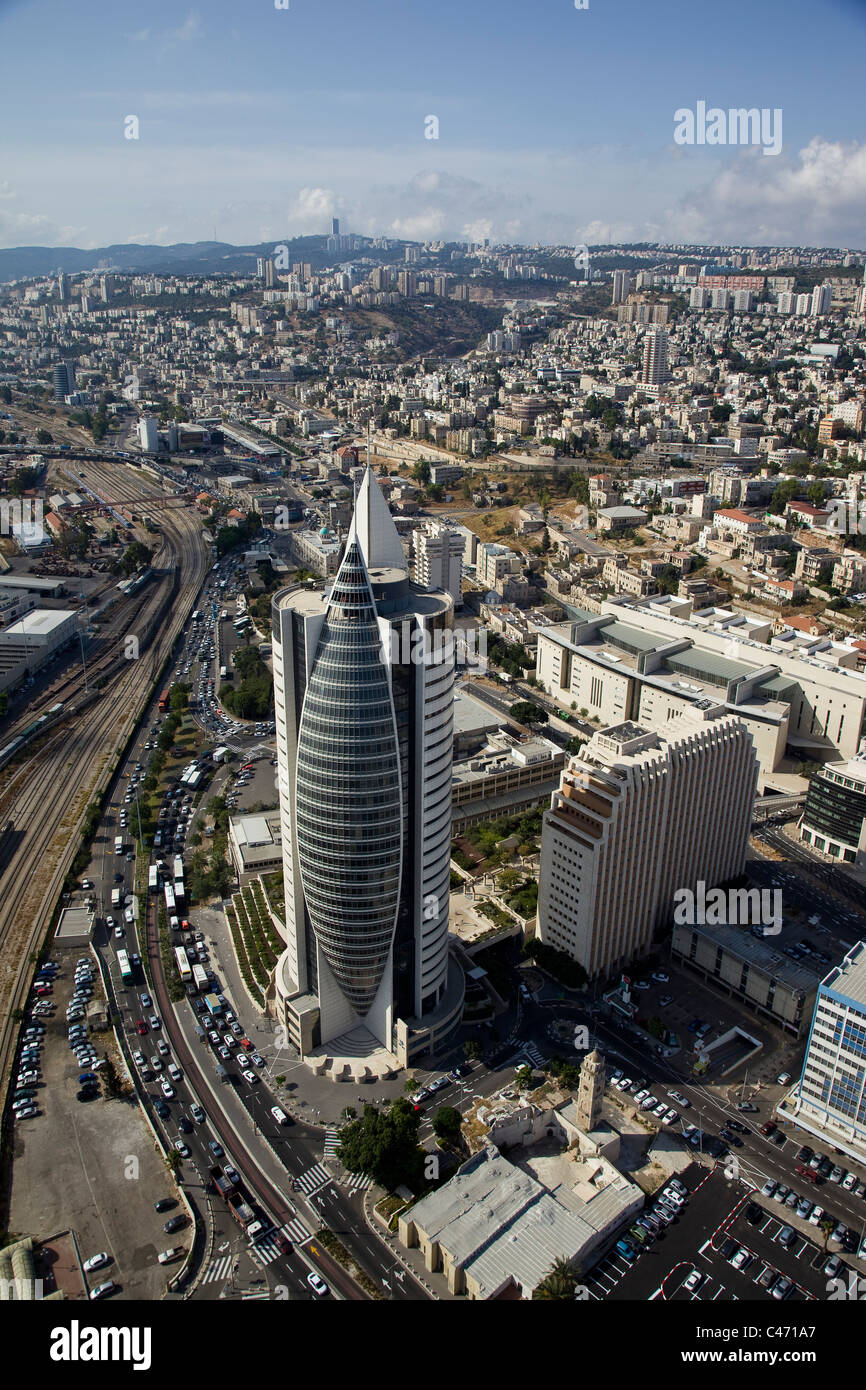 Aerial photograph of downtown Haifa Stock Photo - Alamy