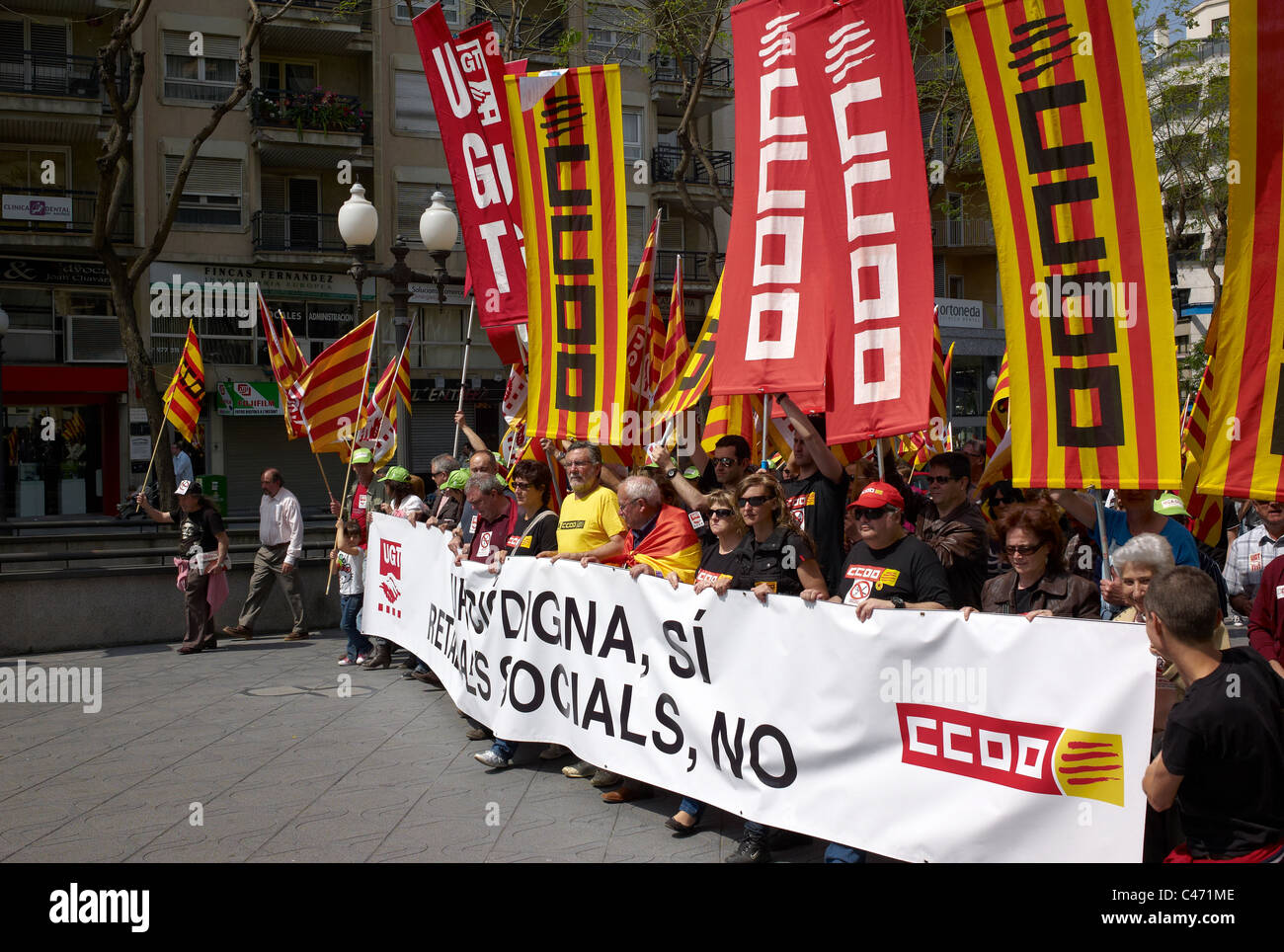 Day of The Workers, 1st of May, Spain Stock Photo - Alamy