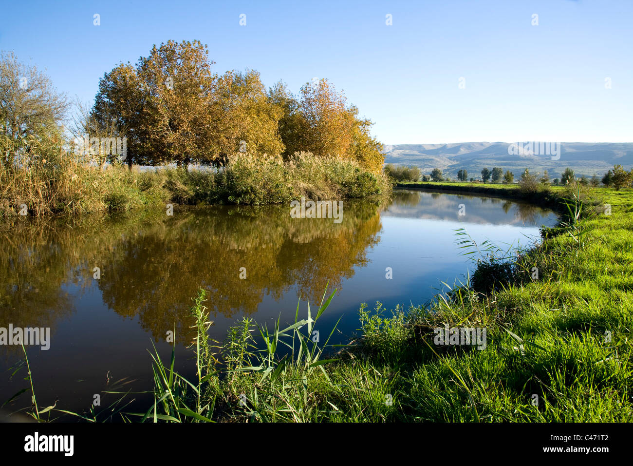 Photograph of the Chula pond in the Upper Galilee Stock Photo - Alamy