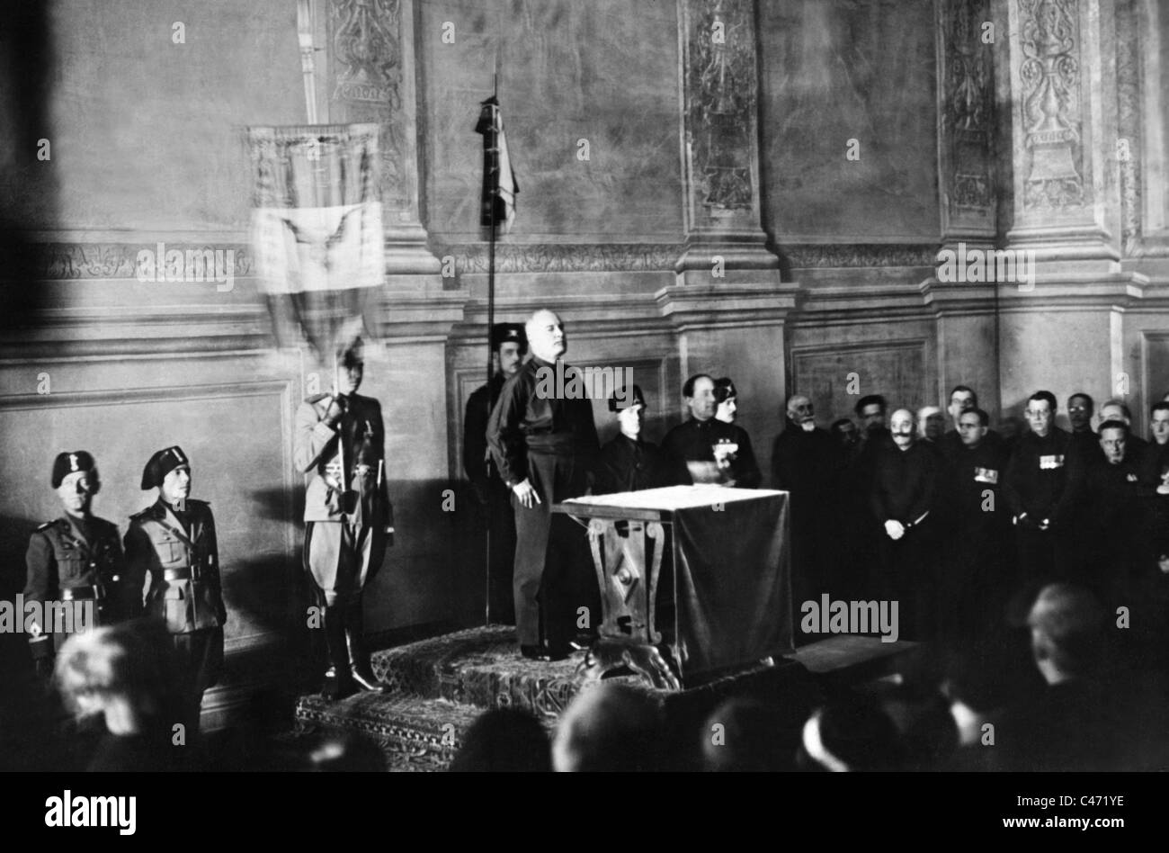 Mussolini 1933 Black and White Stock Photos & Images - Alamy