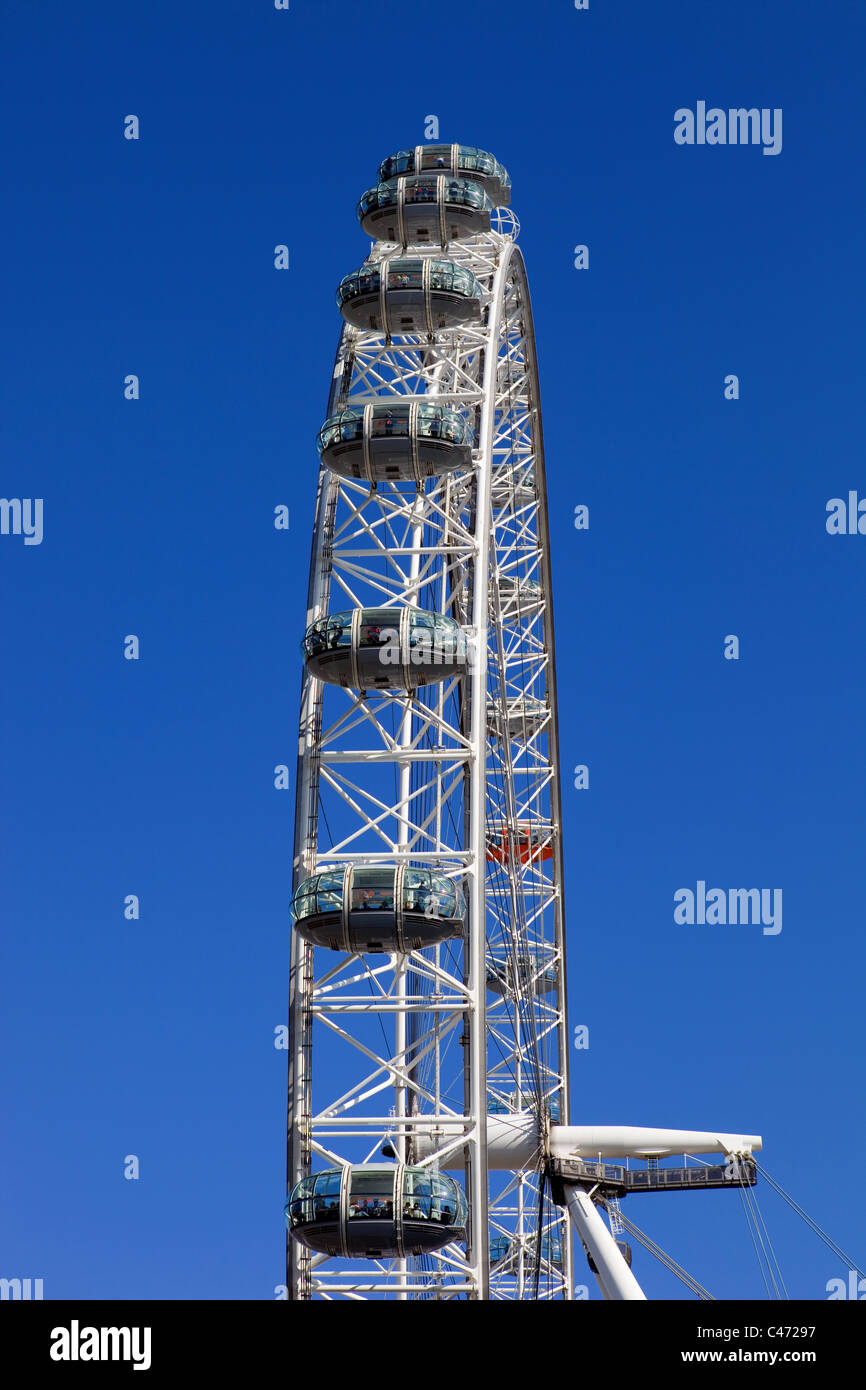 the london eye or millennium wheel in london Stock Photo - Alamy