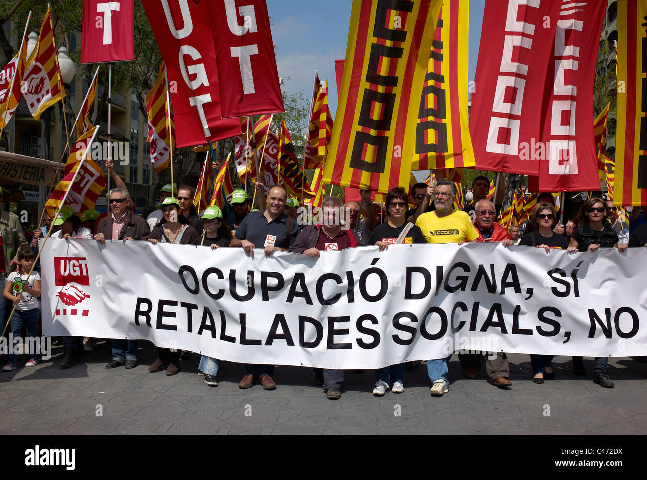 Day of The Workers, 1st of May, Spain Stock Photo - Alamy