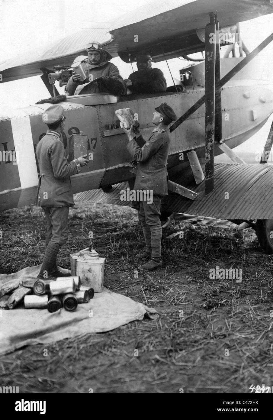 German airplane 'Junkers J4' at the western front, 1918 Stock Photo - Alamy