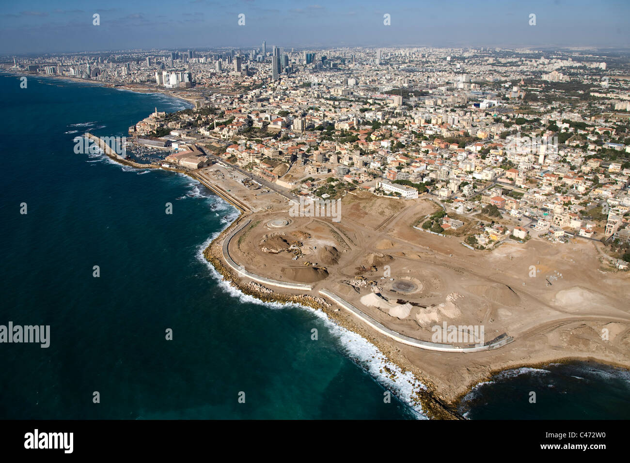 Aerial photograph of Jaffa's coastline Stock Photo - Alamy