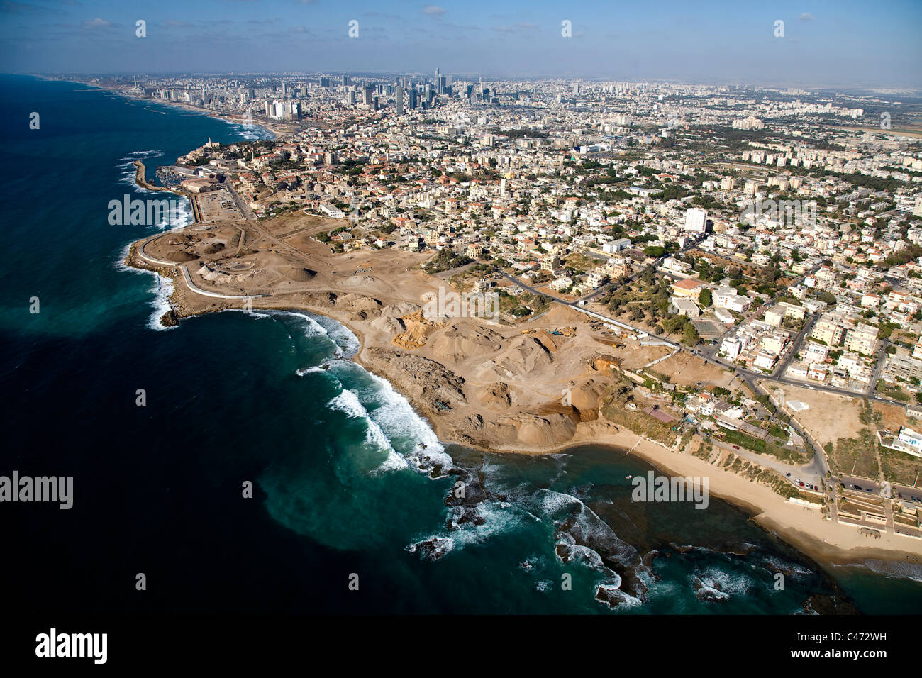 Aerial photograph of Jaffa's coastline Stock Photo - Alamy