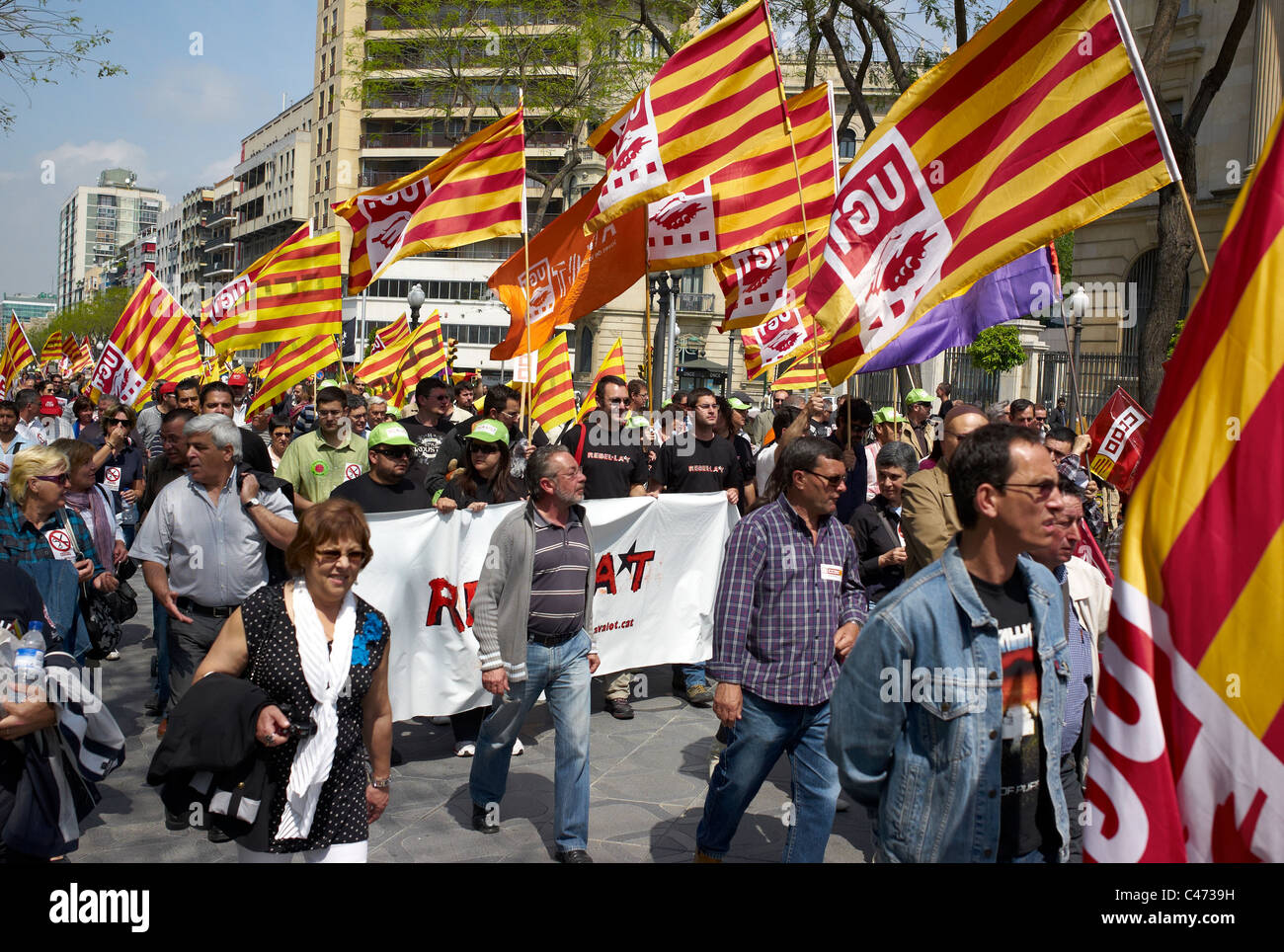 Day of The Workers, 1st of May, Spain Stock Photo - Alamy