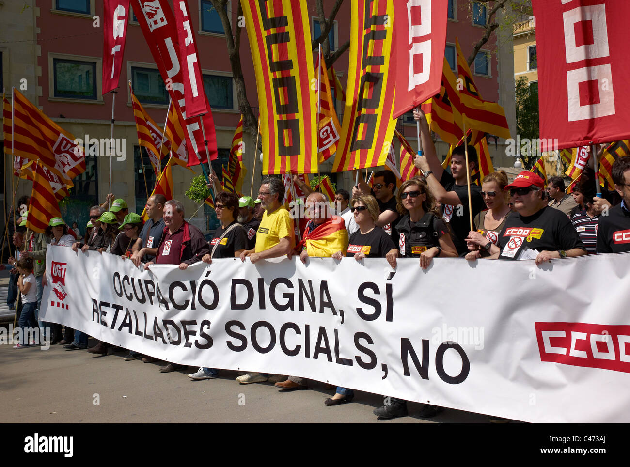 Day of The Workers, 1st of May, Spain Stock Photo - Alamy