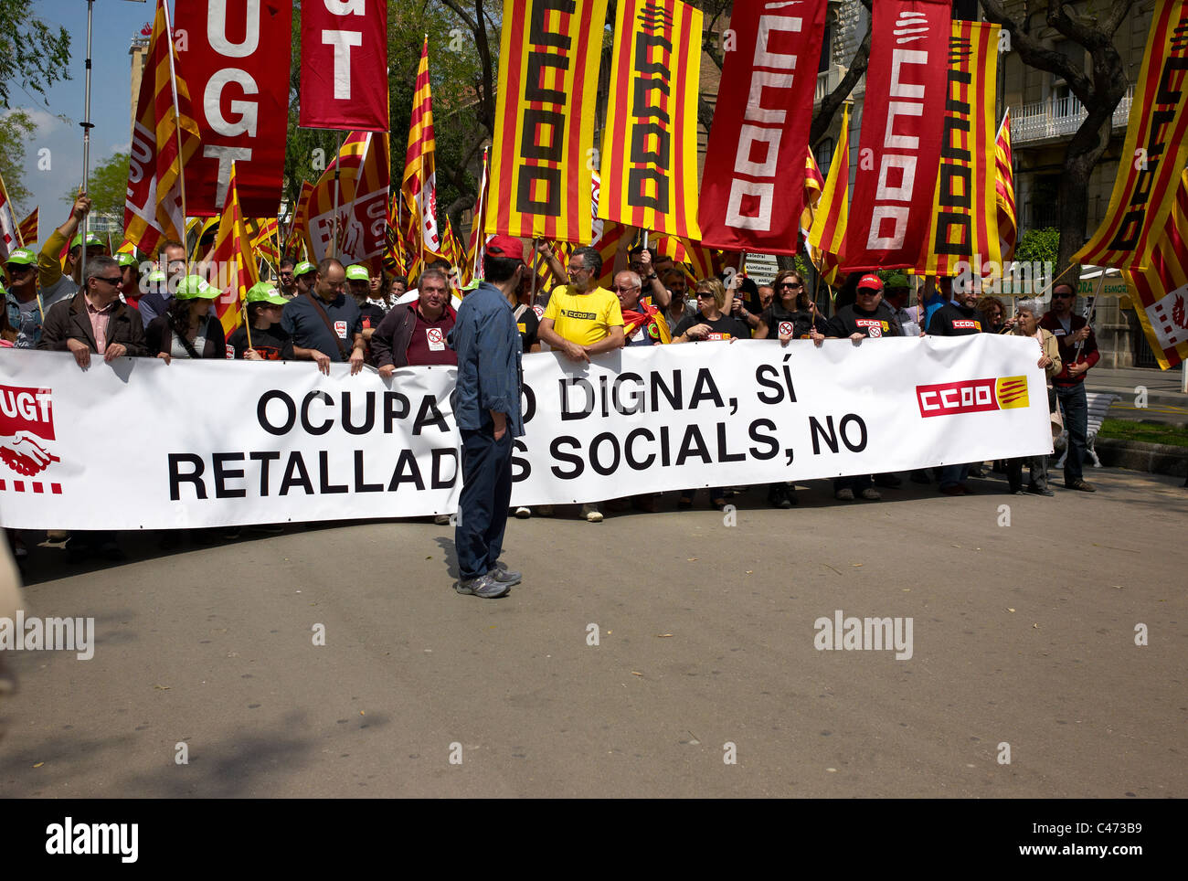 Day of The Workers, 1st of May, Spain Stock Photo - Alamy