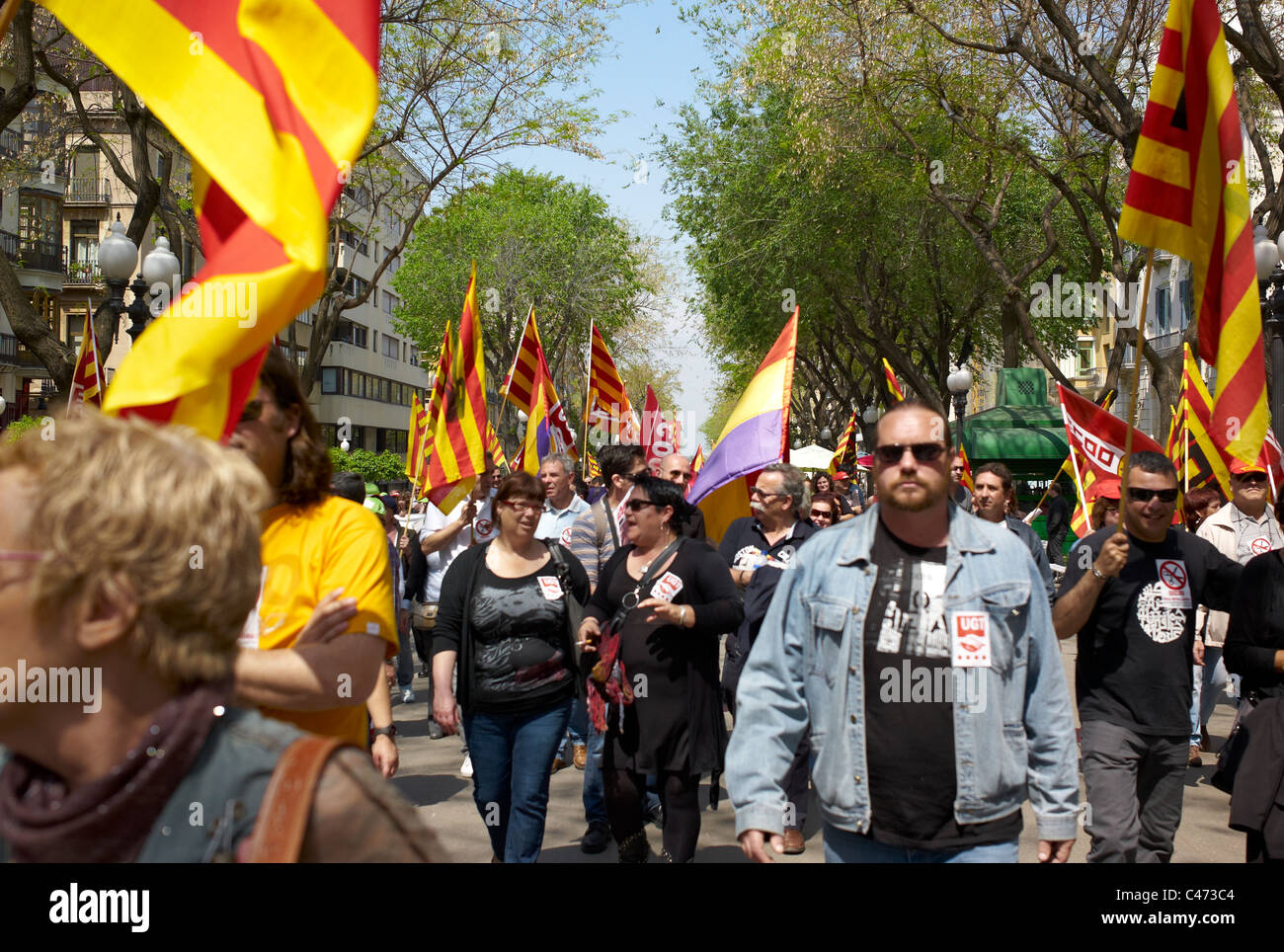 Day of The Workers, 1st of May, Spain Stock Photo - Alamy