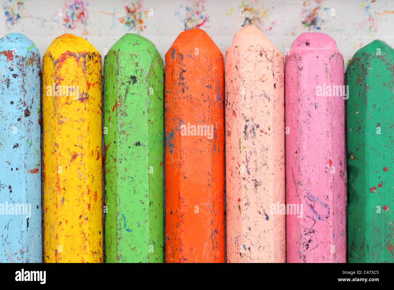 Used crayons hi-res stock photography and images - Alamy