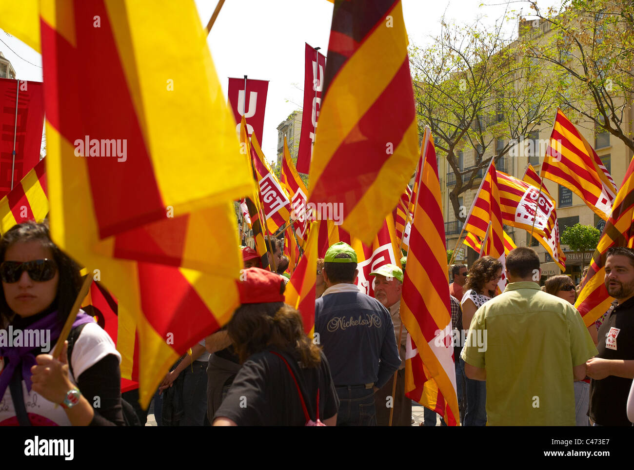 Day of The Workers, 1st of May, Spain Stock Photo - Alamy