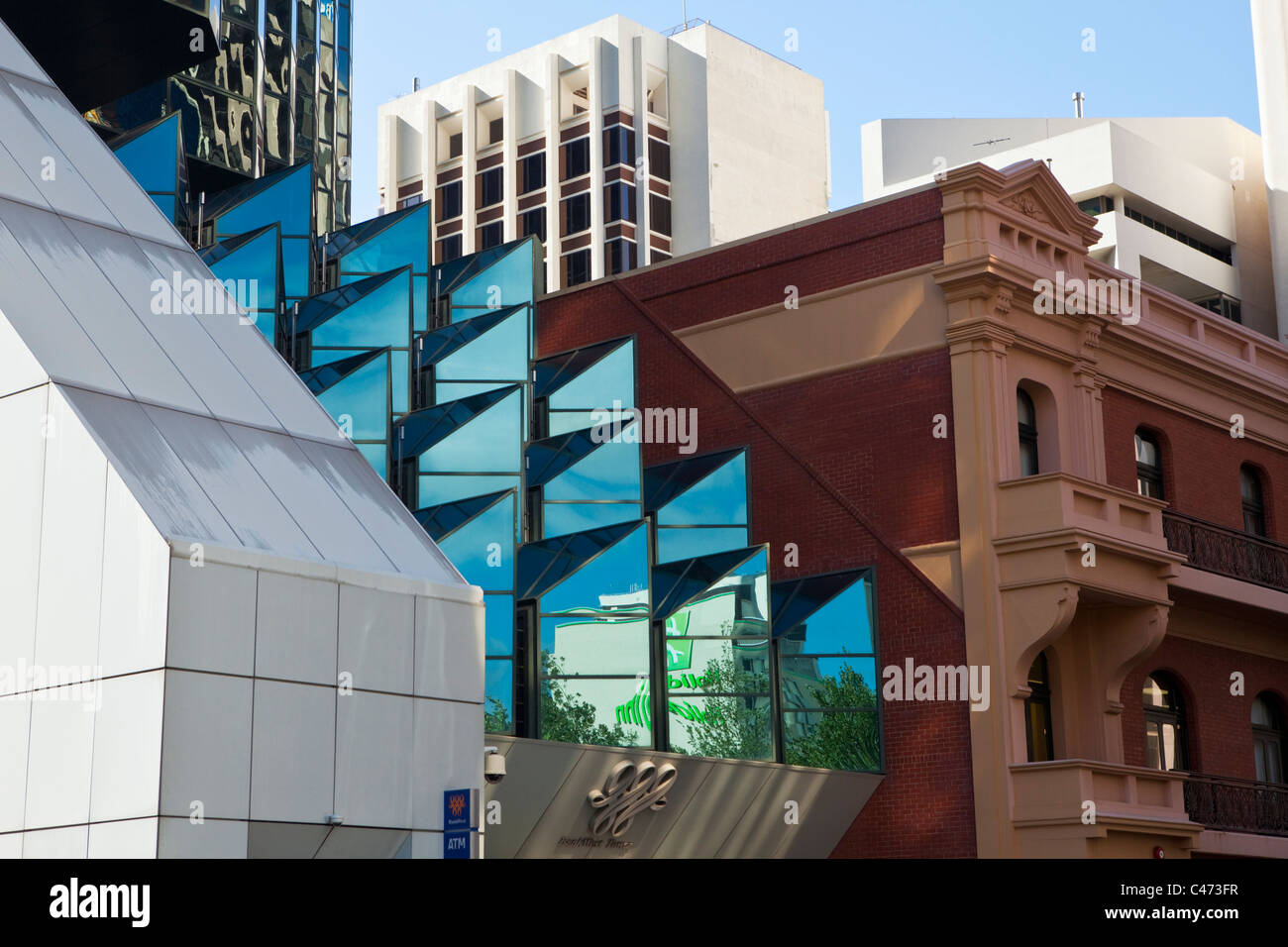 Urban architecture in central business district. Perth, Western ...