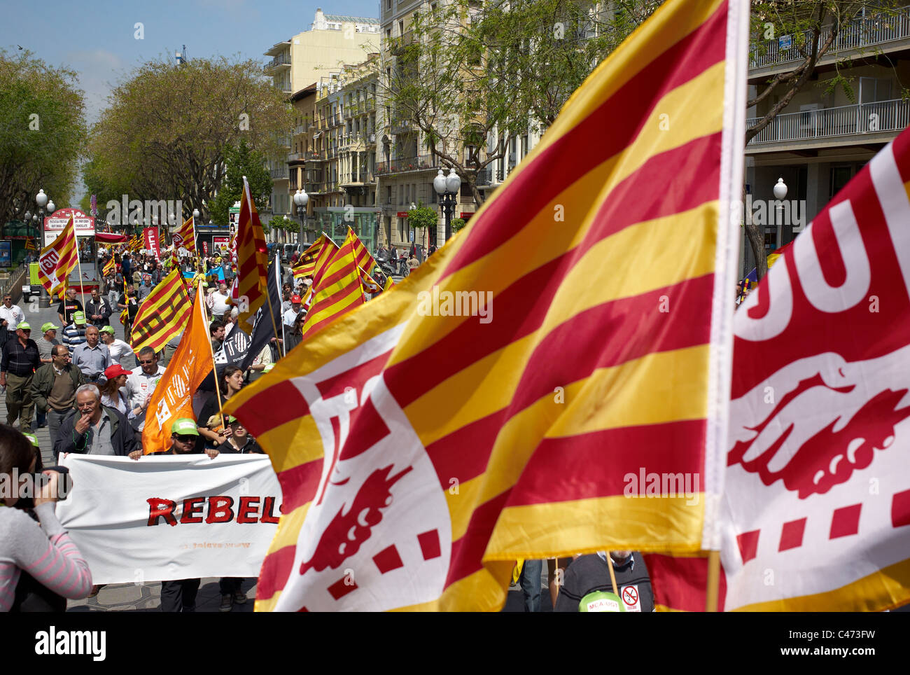 Day of The Workers, 1st of May, Spain Stock Photo - Alamy