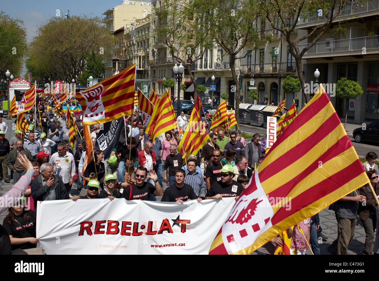 Day of The Workers, 1st of May, Spain Stock Photo - Alamy