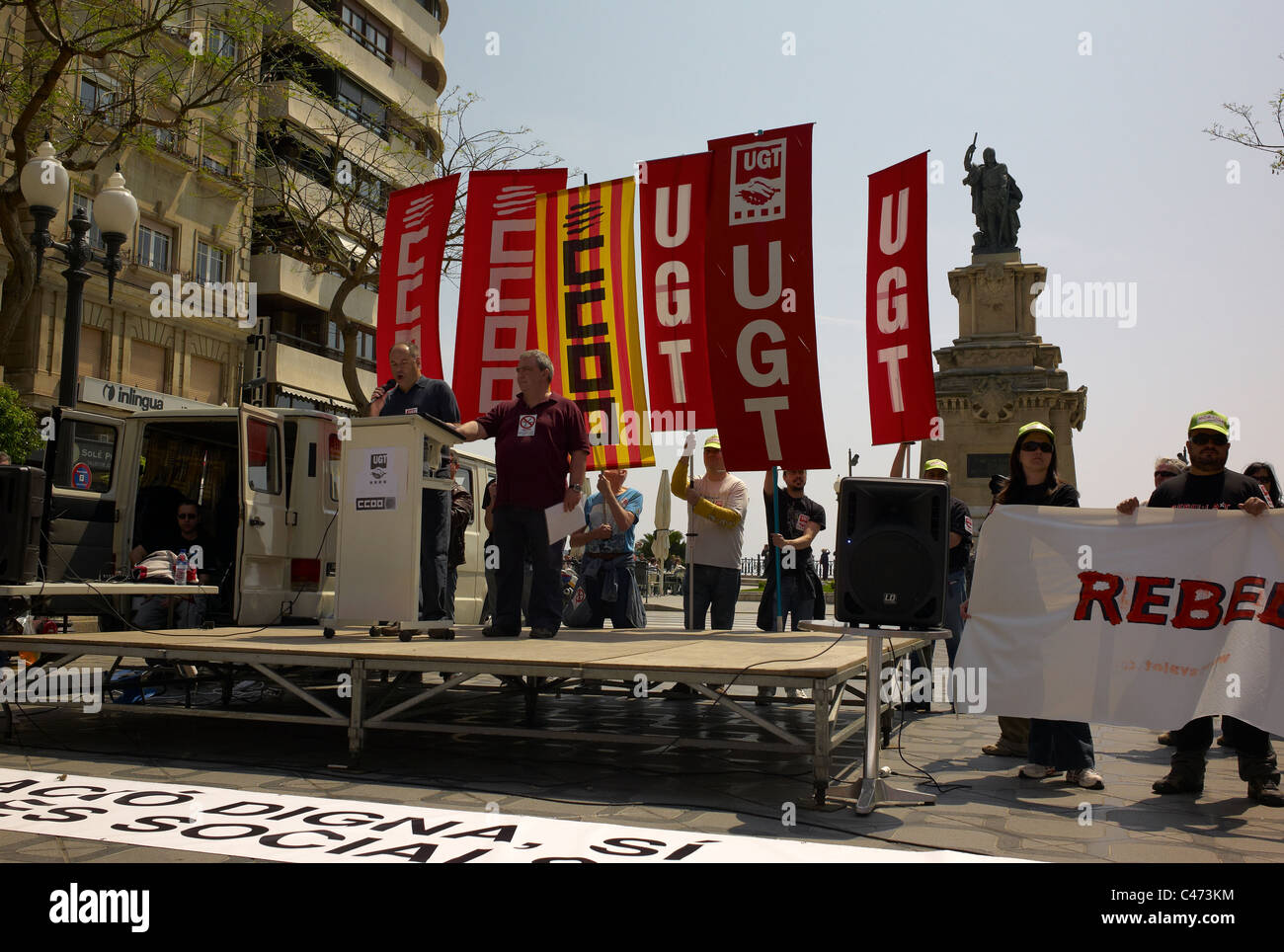 Day of The Workers, 1st of May, Spain Stock Photo - Alamy