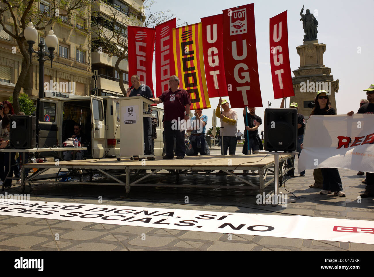 Day of The Workers, 1st of May, Spain Stock Photo - Alamy