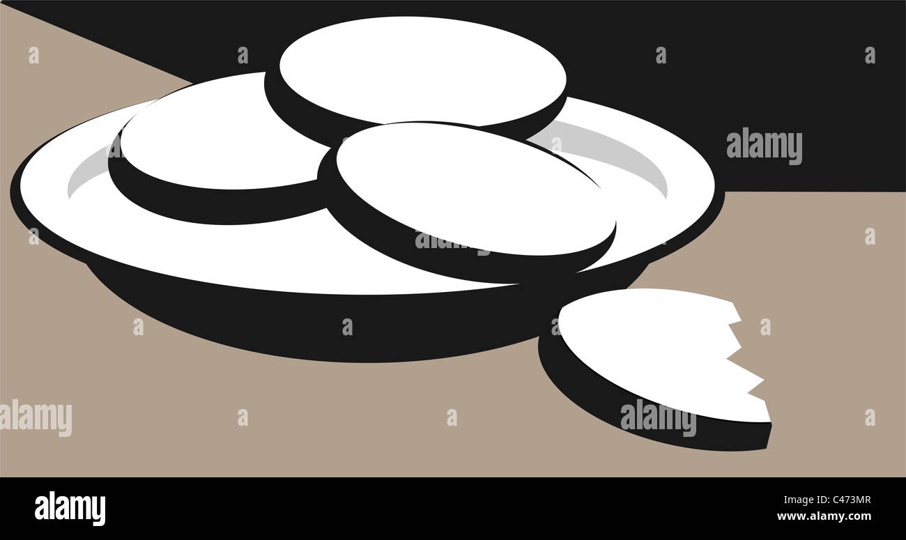 silhouette of cake in a plate Stock Photo - Alamy