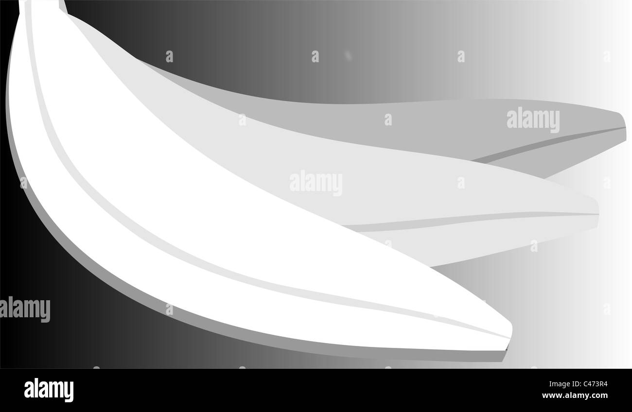 Ripe bananas illustration Black and White Stock Photos & Images - Alamy