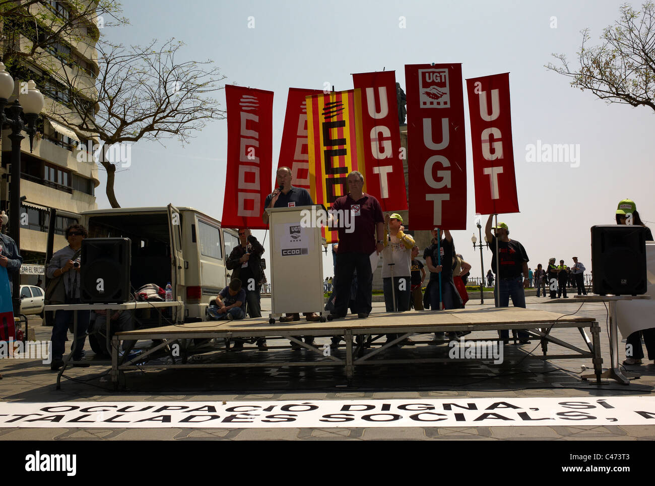 Day of The Workers, 1st of May, Spain Stock Photo - Alamy