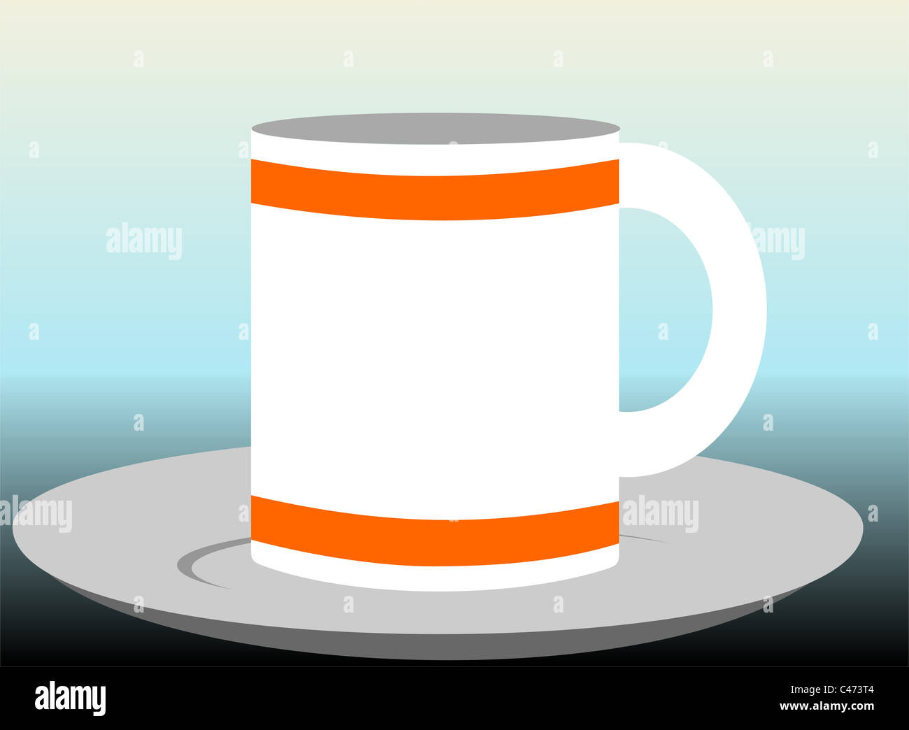 coffee cup in a saucer Stock Photo - Alamy