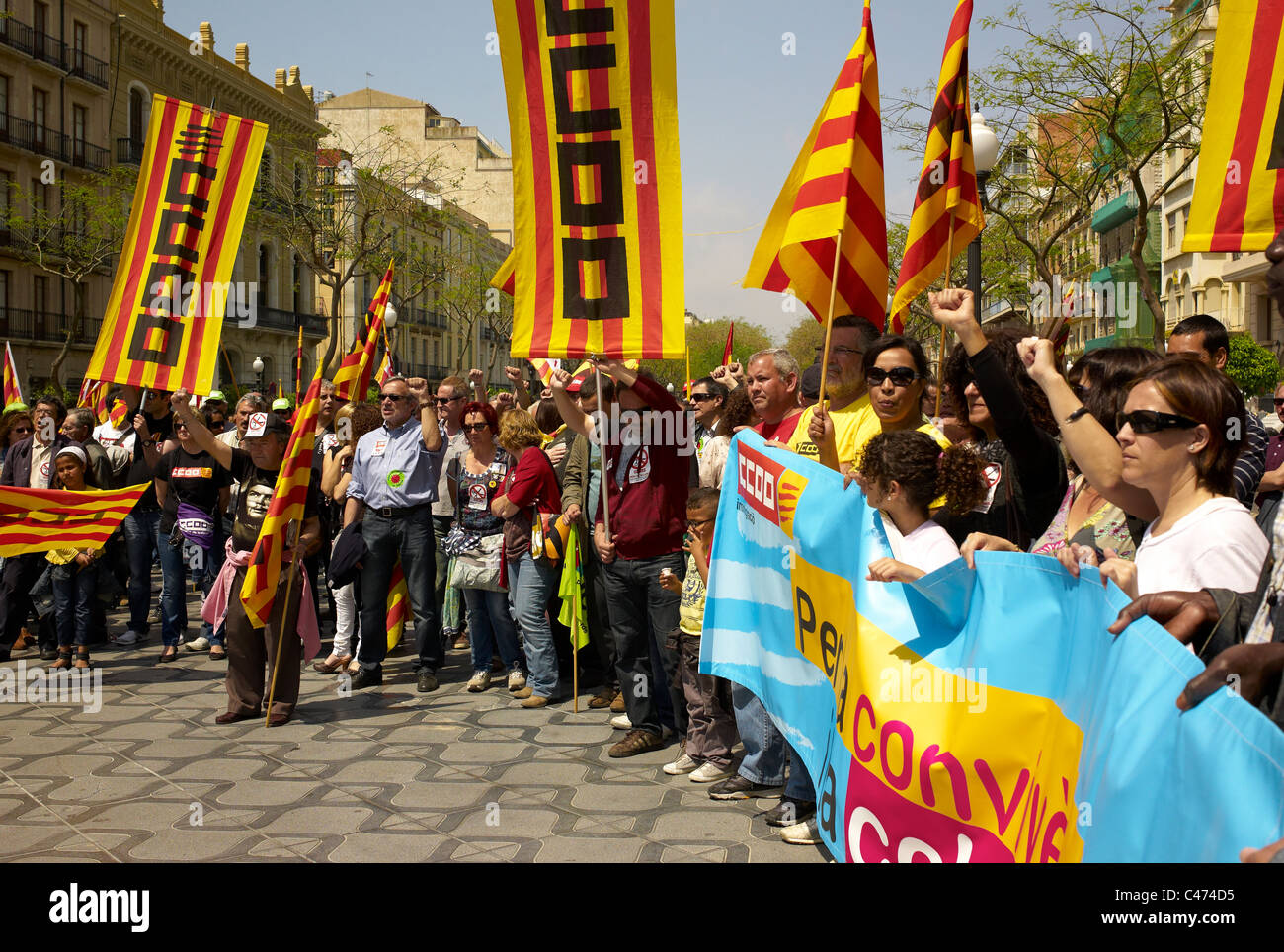 Day of The Workers, 1st of May, Spain Stock Photo - Alamy