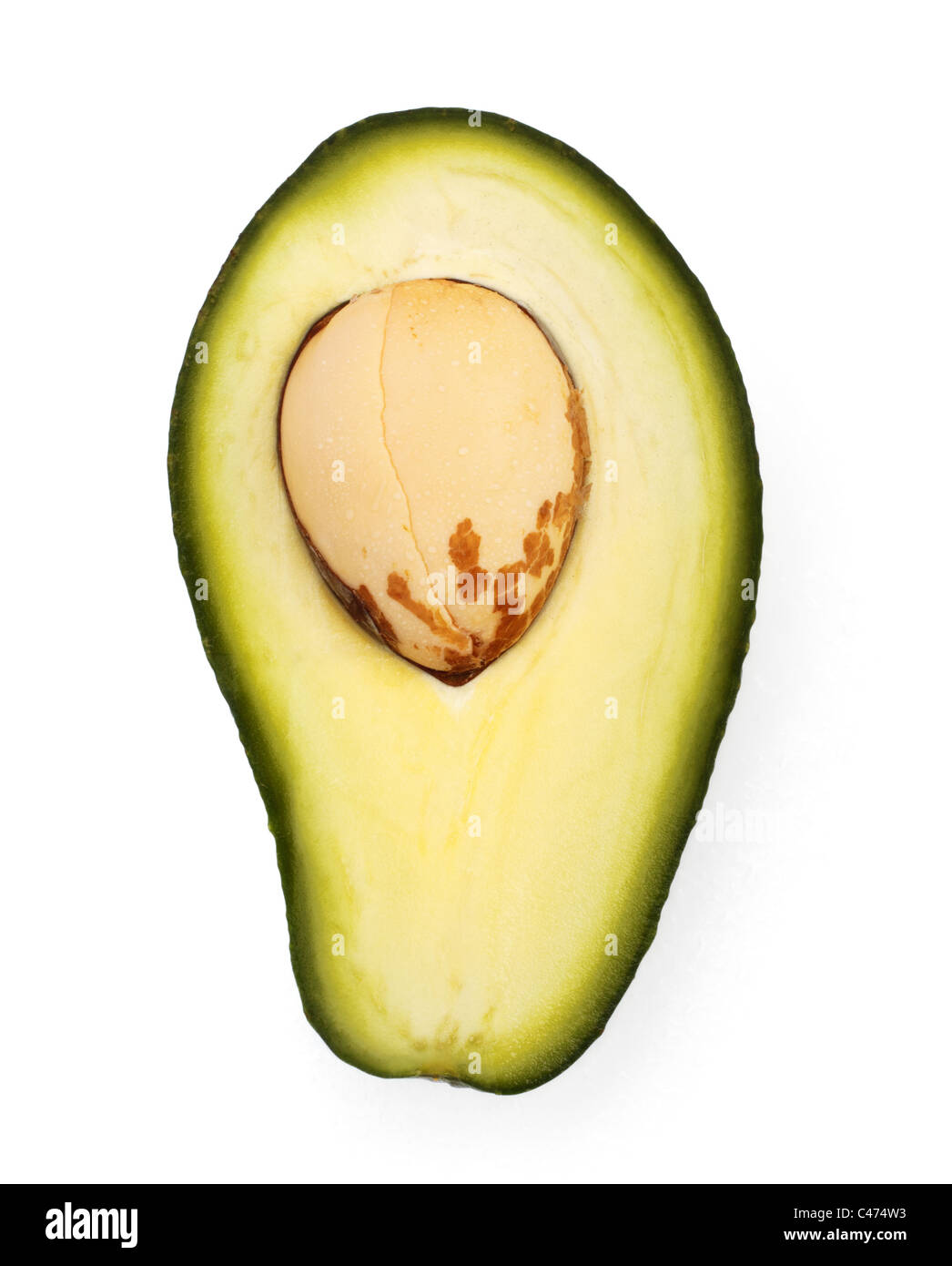 fresh avocado slice isolated on white background Stock Photo - Alamy