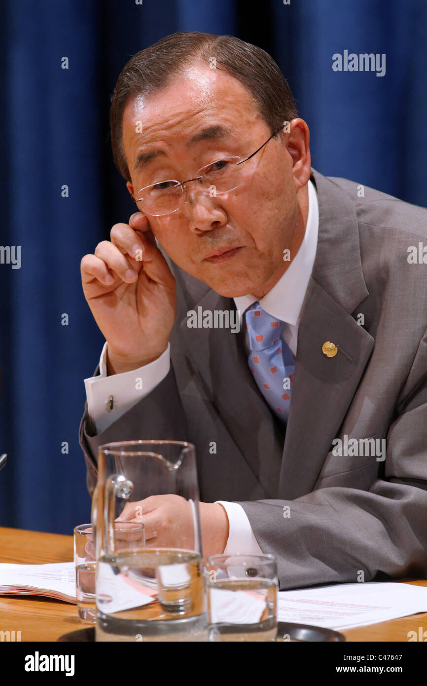 United Nations Secretary General Ban Ki Moon At A Press Conference At