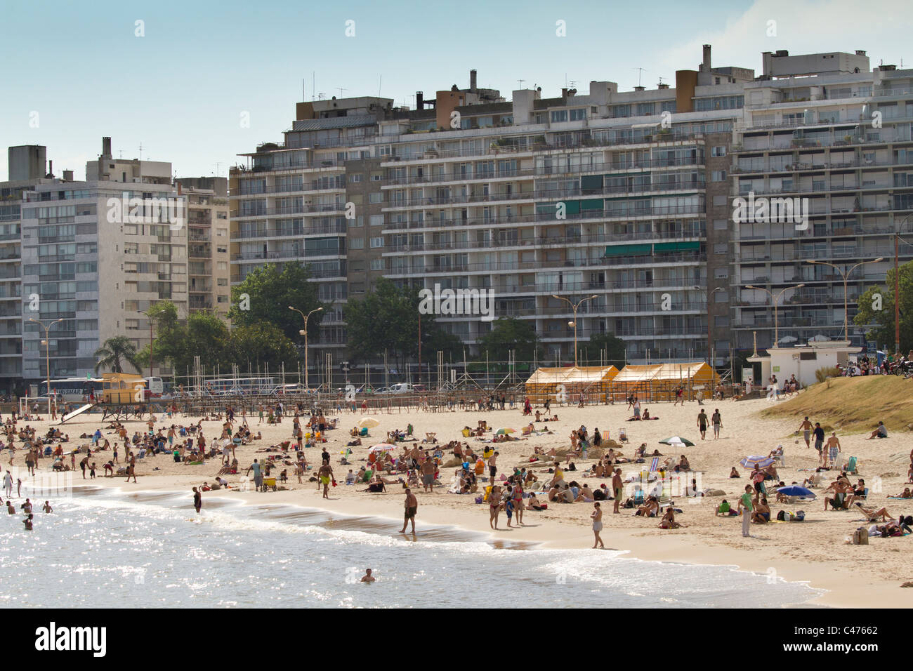 Playa Pocitos, City Beach. Montevideo, Uruguay Stock Photo - Alamy