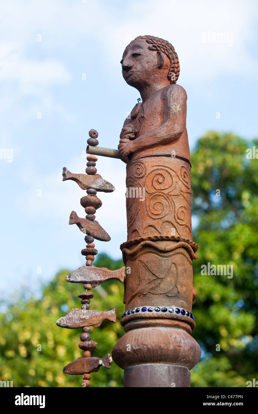 Totem pole at the Gab Titui Cultural Centre. Thursday Island, Torres ...