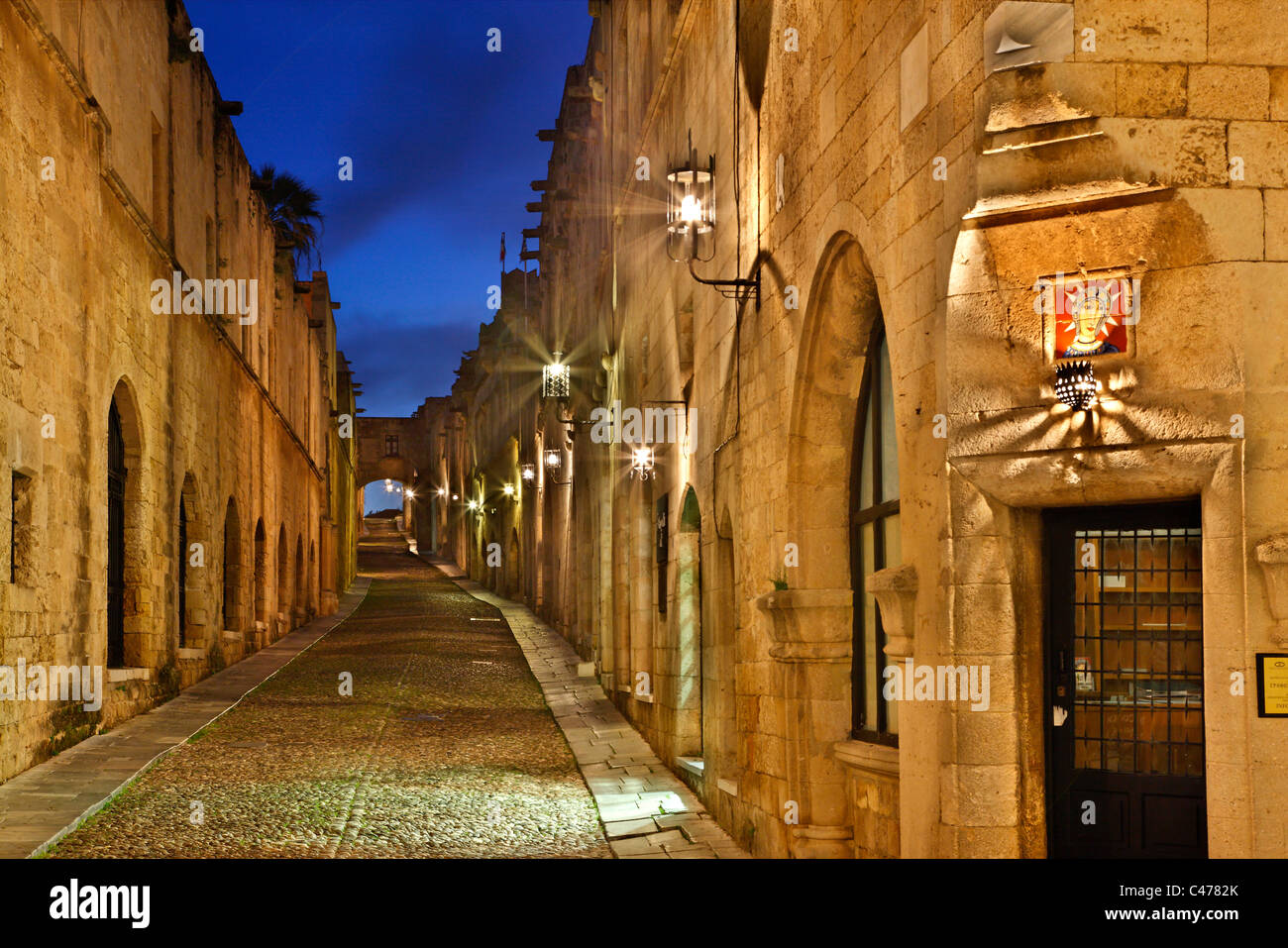 The famous "Avenue of the Knights" in the Knights' quarter, in the ...