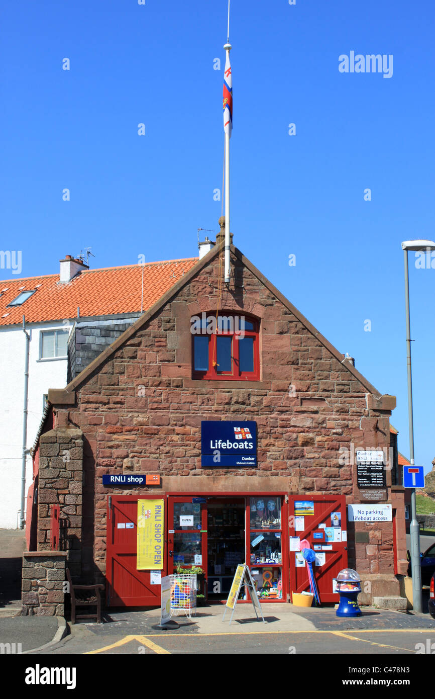 Royal National Lifeboat Institution shop in Dunbar, Lothian region ...