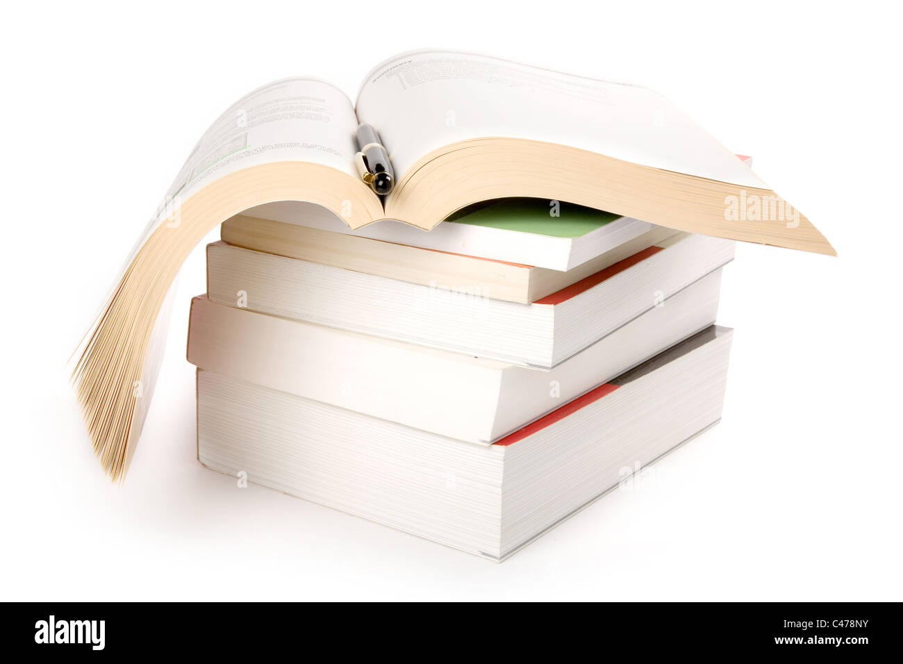 Books Stack close up shot Stock Photo - Alamy