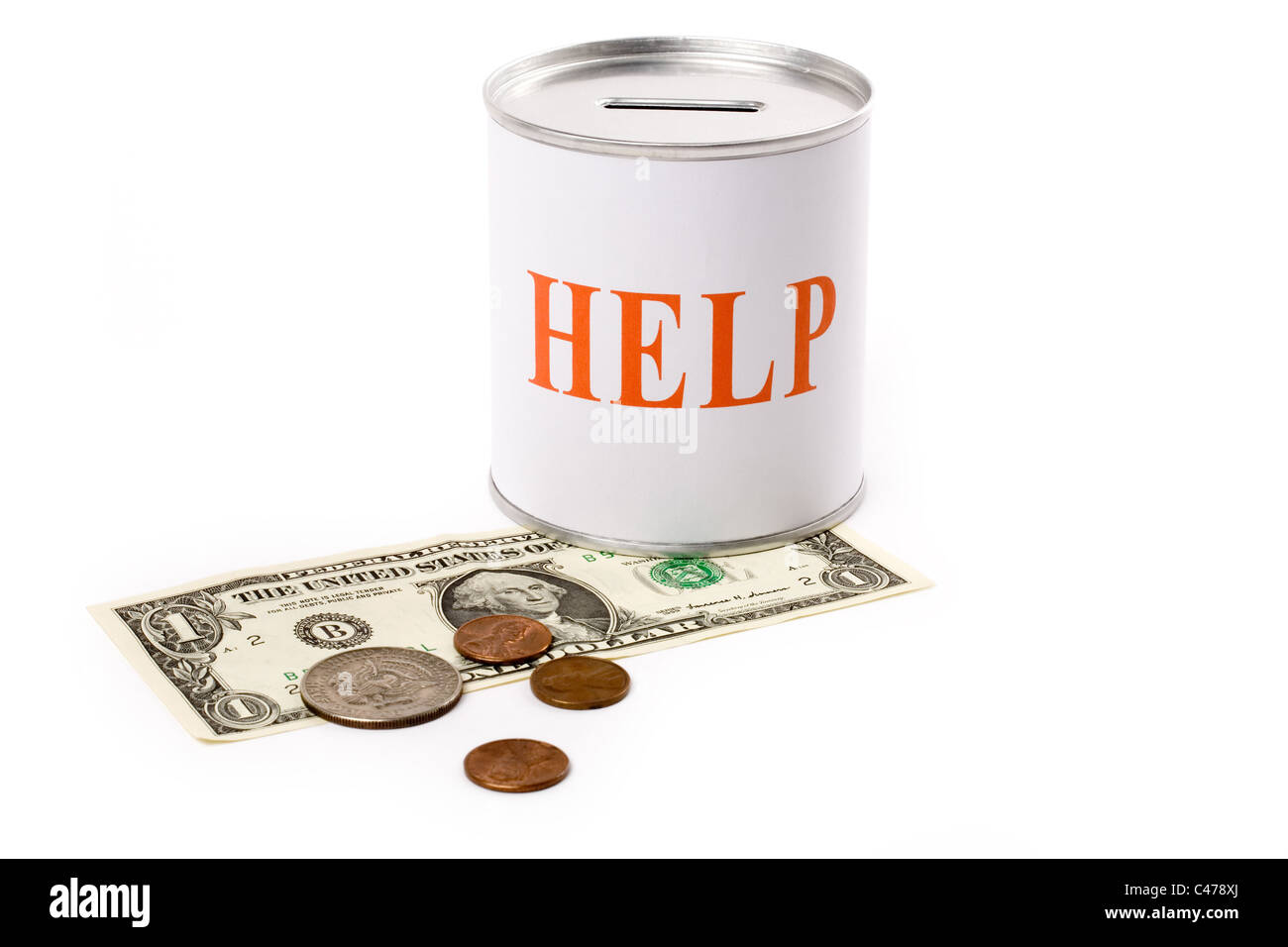 dollar and help Box, concept of financial support Stock Photo - Alamy