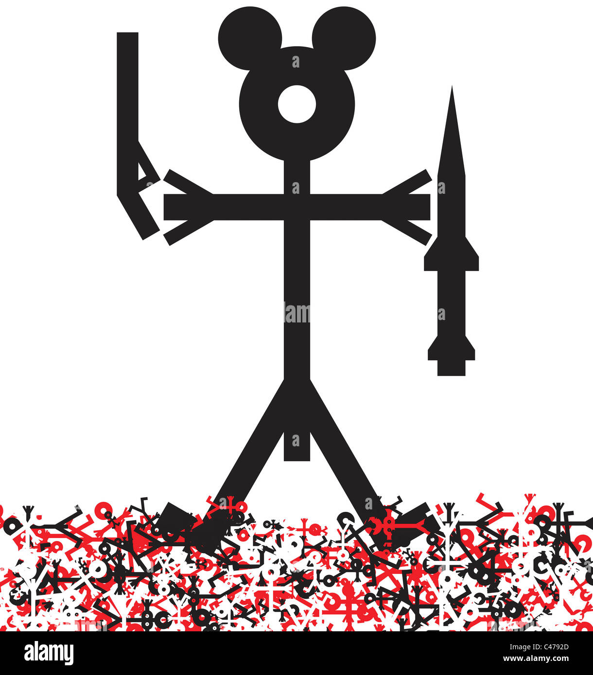 Illustration of the impact of war and invasion Stock Photo - Alamy