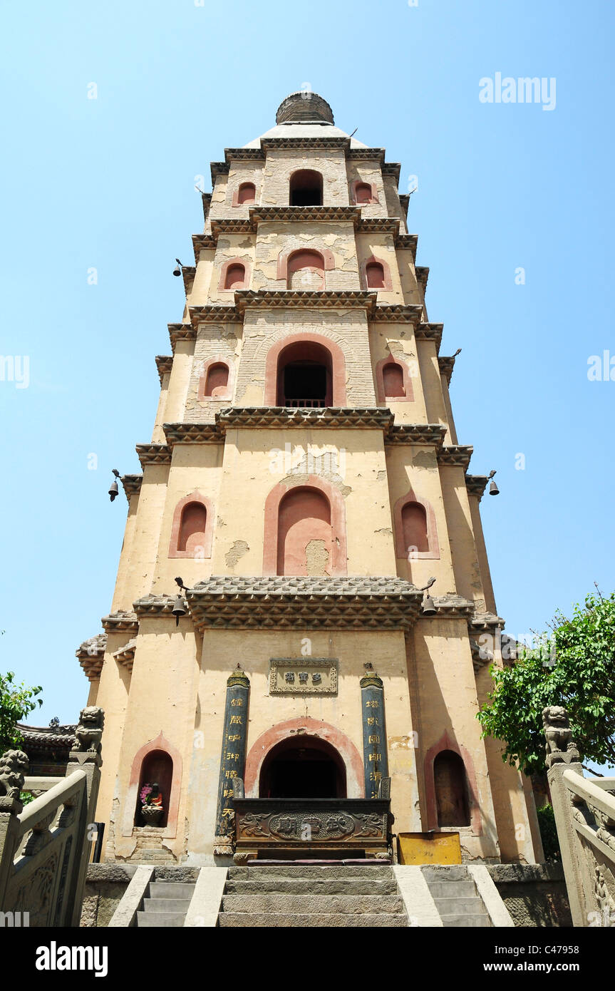 Ancient pagoda against blue sky Stock Photo - Alamy