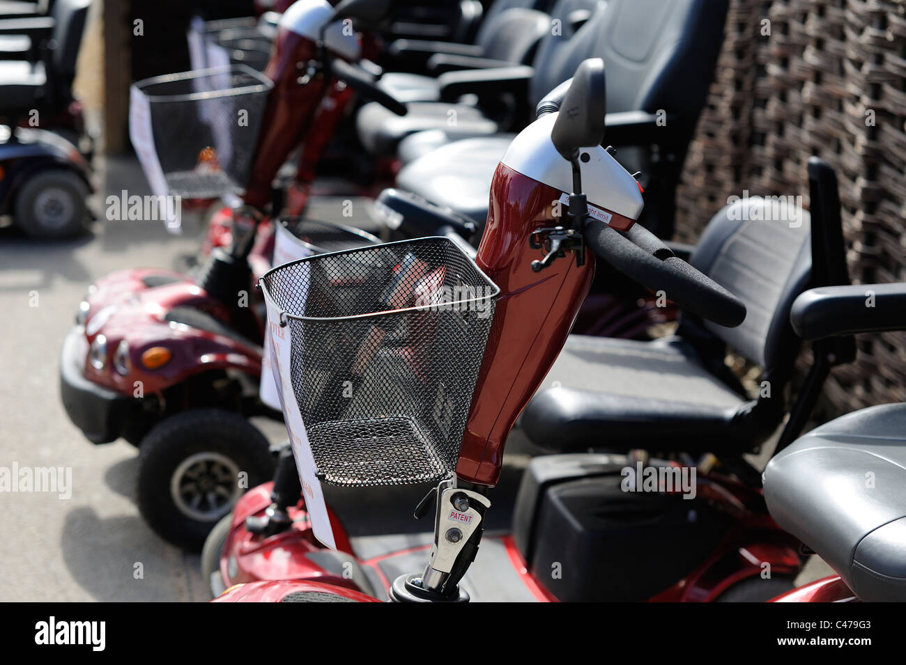 Scooter with basket hi-res stock photography and images - Alamy