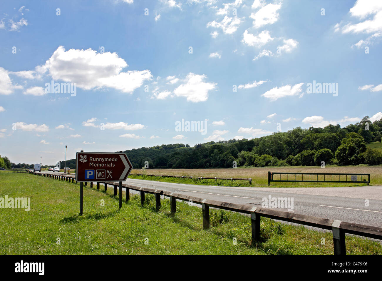 Runnymede the site of the sealing of Magna Carta by King John in 1215 ...