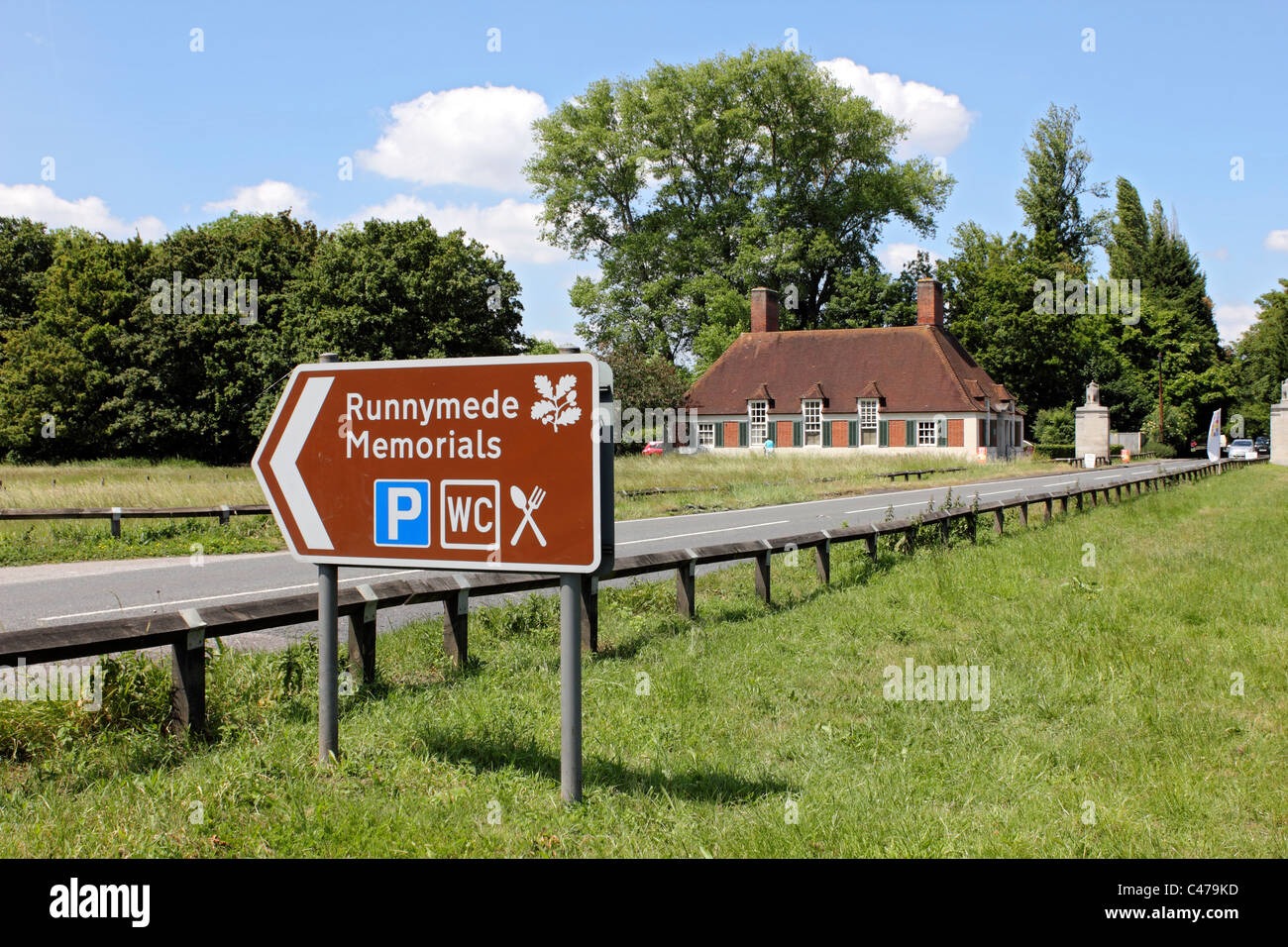 Runnymede the site of the sealing of Magna Carta by King John in 1215 ...