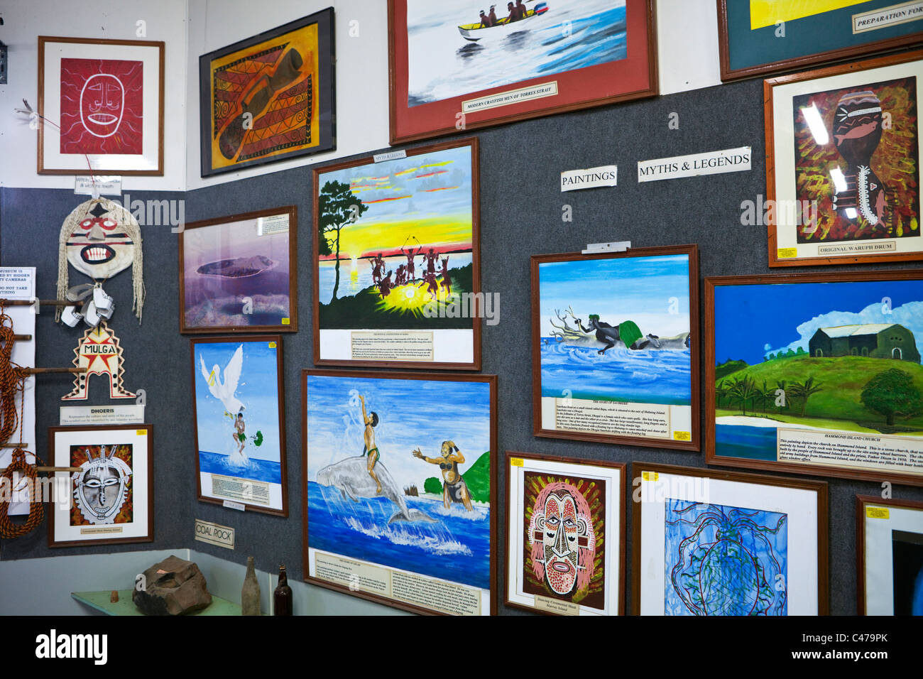 Local paintings at the Torres Strait Heritage Museum. Horn Island ...