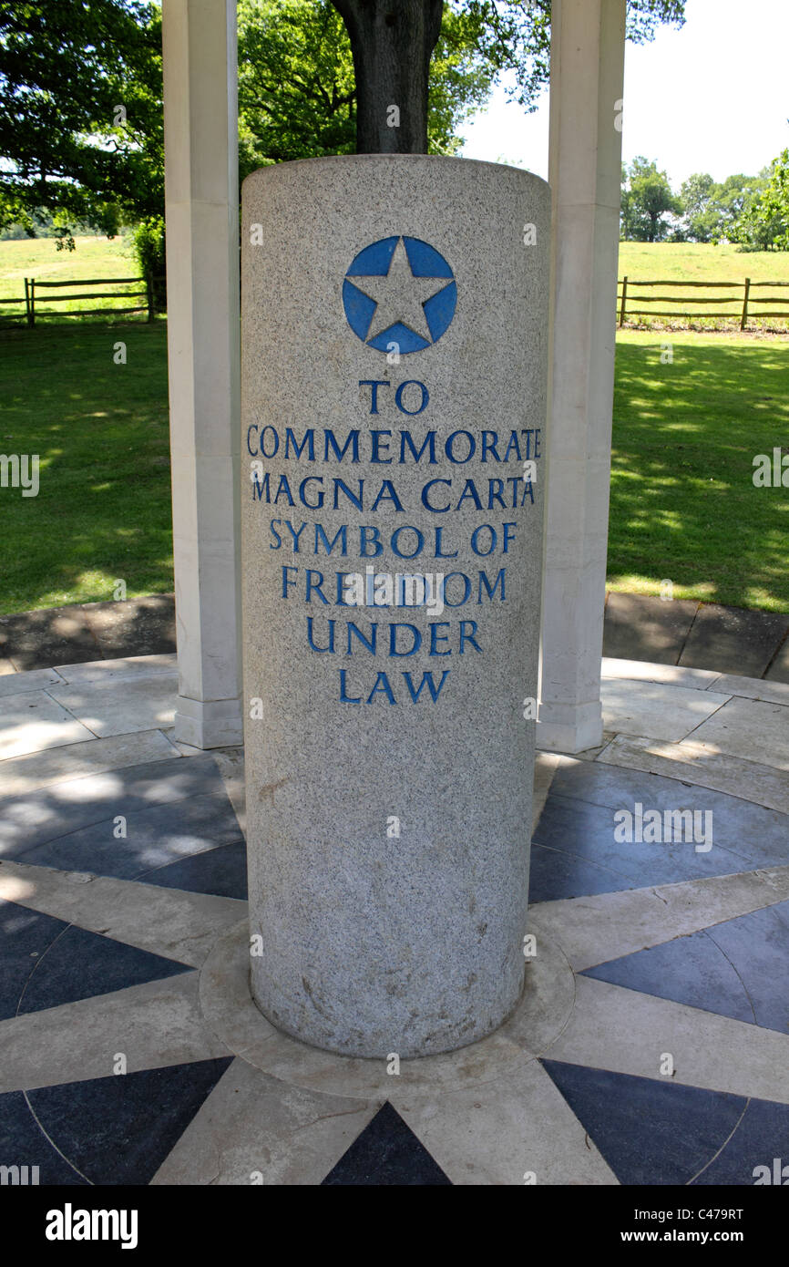 Runnymede Memorial the site of the sealing of Magna Carta by King John ...